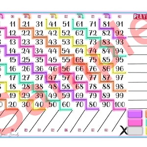 Neon Glow Grid Rainbow 100 Ball Bingo, Straight/blank - Etsy