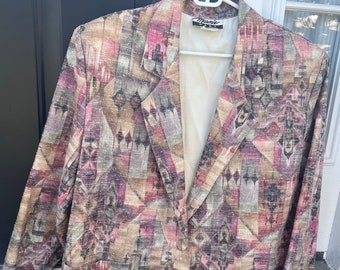Aztec Print Blazer - Etsy