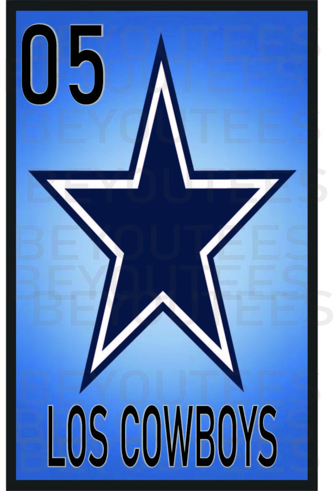 Los Cowboys Loteria Card ****DOWNLOAD ONLY*** - Etsy