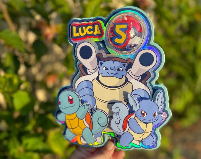 Squirtle Cake Topper Wartortle Cake Topper Pokémon Cake Topper ...