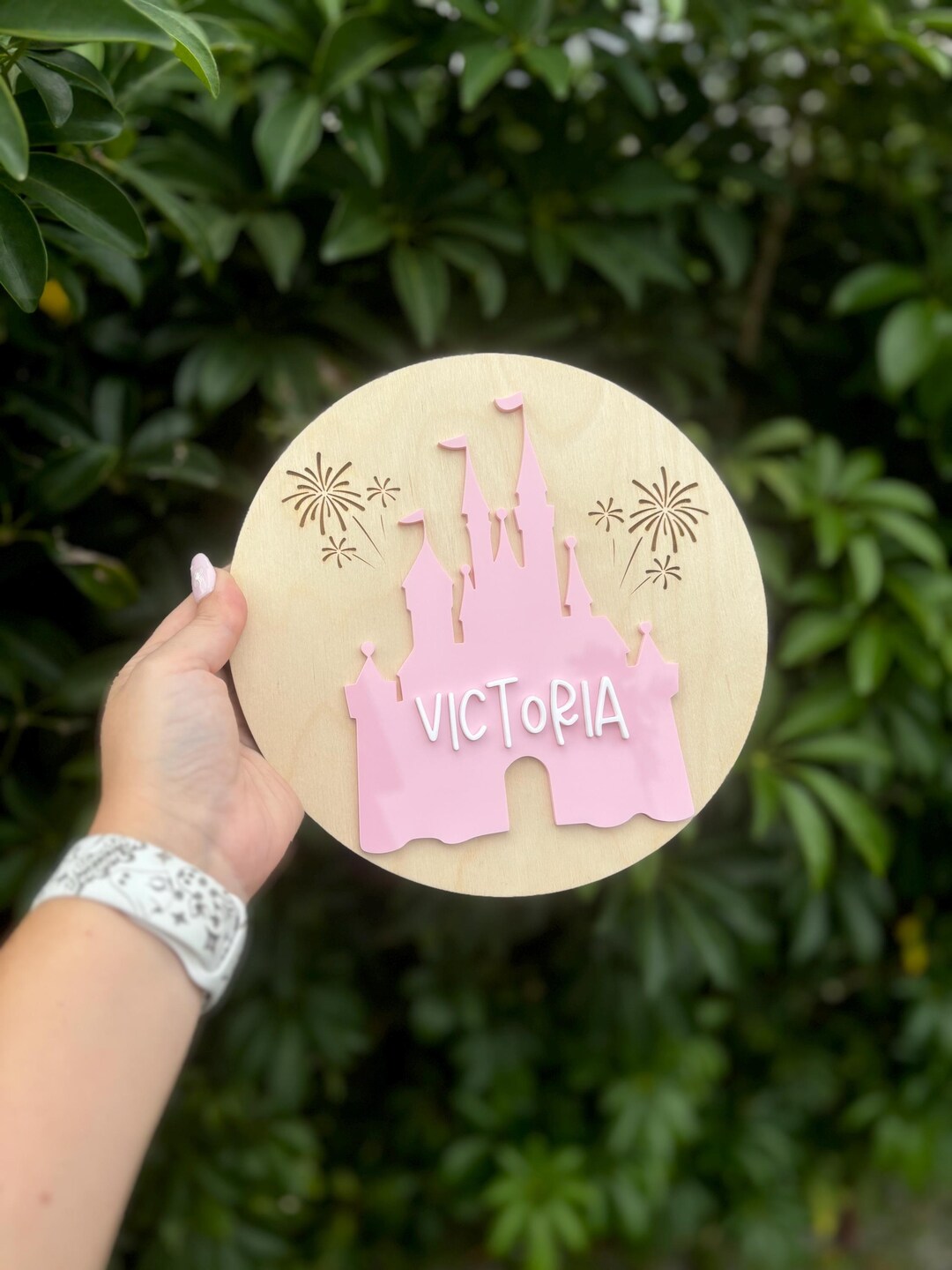 Cinderella Castle Wood Sign, Personalized Princess Castle Sign, Pink ...