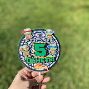 TMNT Cake Topper| Baby Turtles Cake Topper| Teenage Mutant Ninja ...