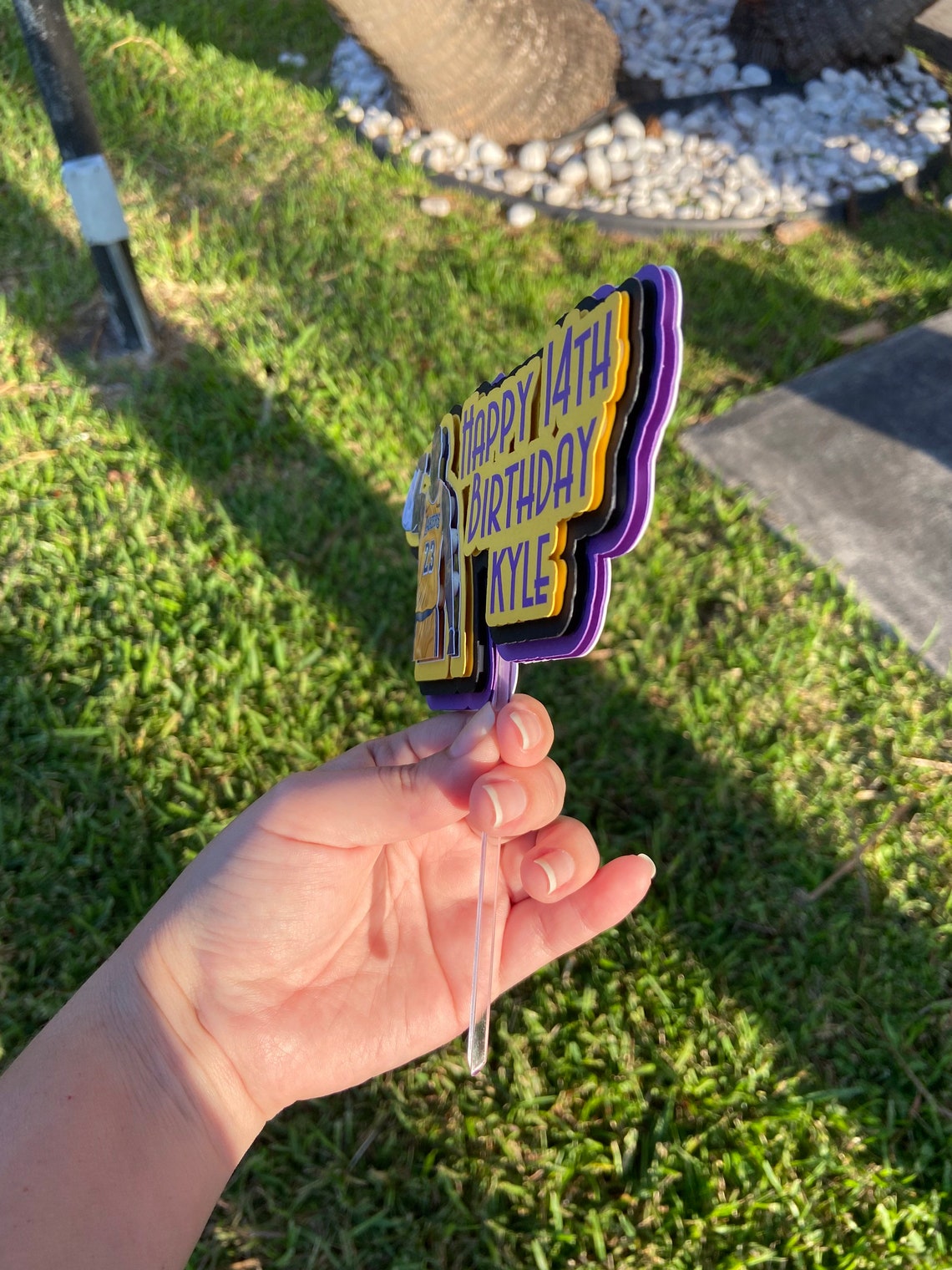 Lebron James Lakers Cake Topper King James Cake Topper Laker - Etsy Denmark