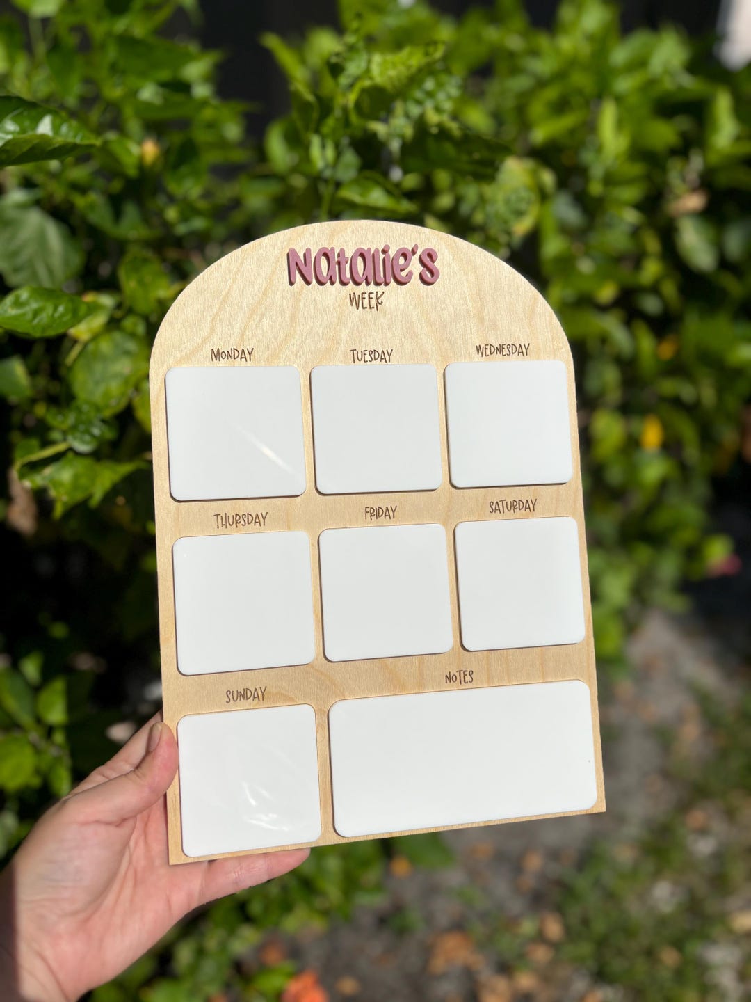 Personalized Weekly Dry Erase Wall Planner | Customizable Color Options ...