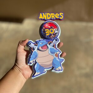 Blastoise Cake Topper| Pokémon Cake Topper| Blastoise Cake| Blastoise ...