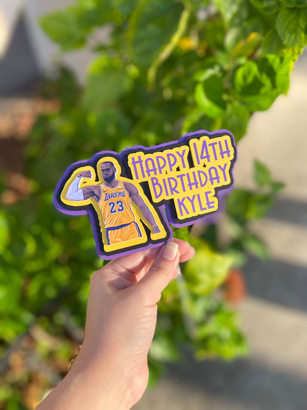 Lebron James Lakers Cake Topper King James Cake Topper Laker Nation ...