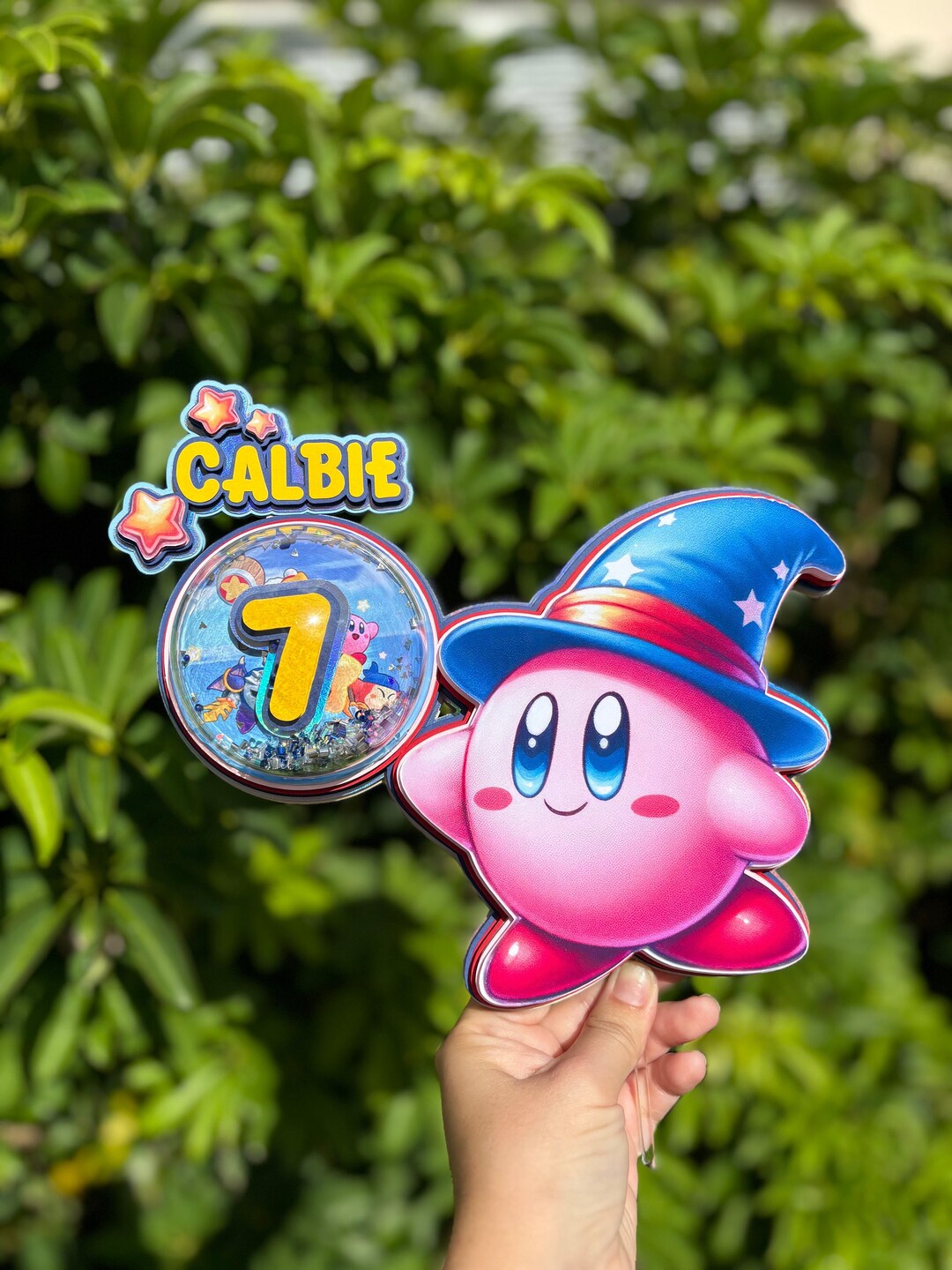 Kirby Cake Topper| Kirby Shaker Cake Topper| Kirby 3d Cake Topper - Etsy