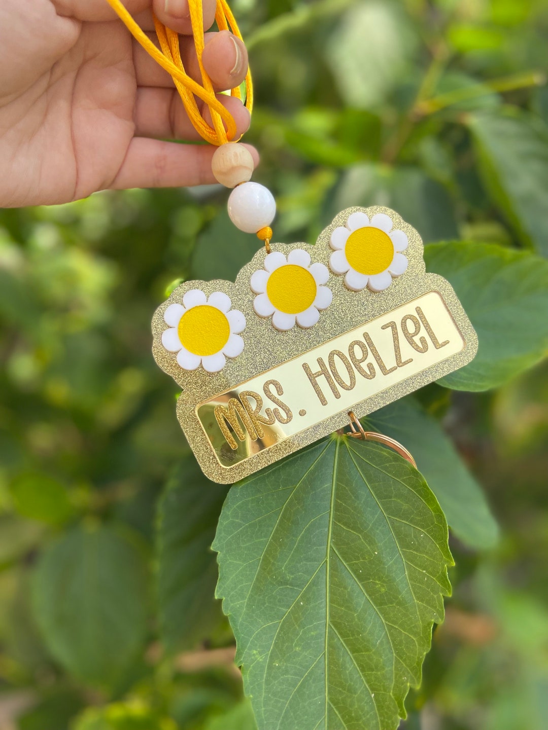 Daisy Lanyard, Teacher Lanyard, Personalized Teacher Lanyard, Custom ...