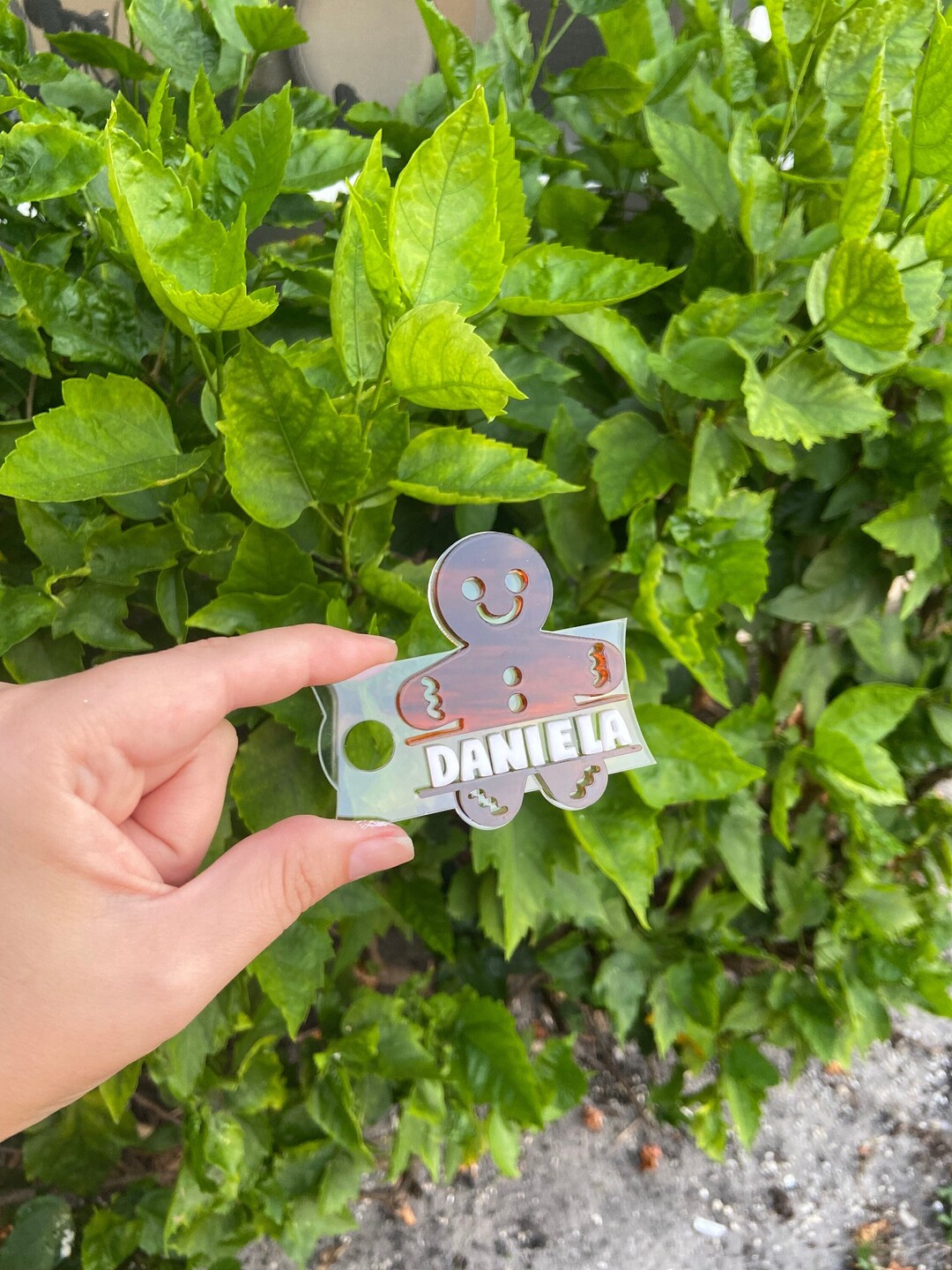 Gingerbread Stanley Name Plate, Stanley Name Tag, Acrylic Name Plate ...