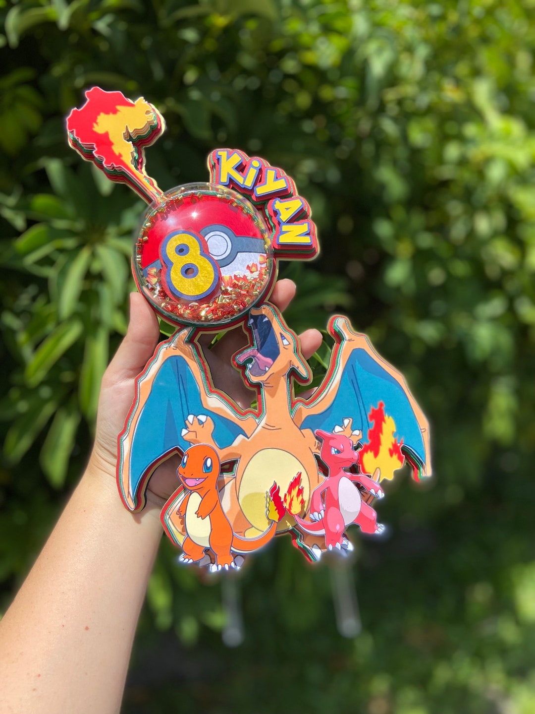 Charizard Cake Topper| Pokémon Cake Topper| Pokémon Shaker Cake Topper ...