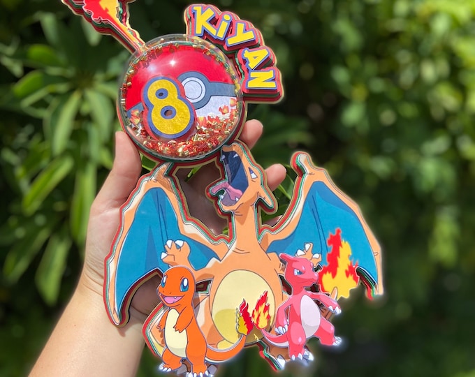 Charizard Cake Topper| Pokémon Cake Topper| Pokémon Shaker Cake Topper ...