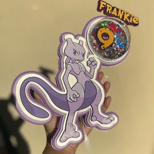 Mewtwo Cake Topper Pokémon Cake Topper Mewtwo Cake Mewtwo Shaker Cake ...