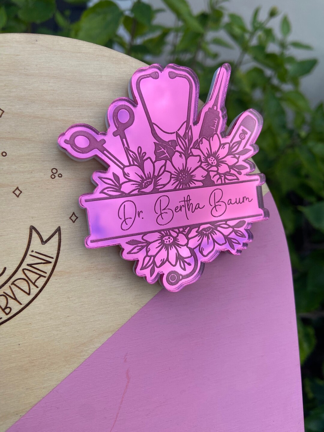 Dermatologist Badge, Monogram Badge, Monogram Nurse Badge, Personalized ...