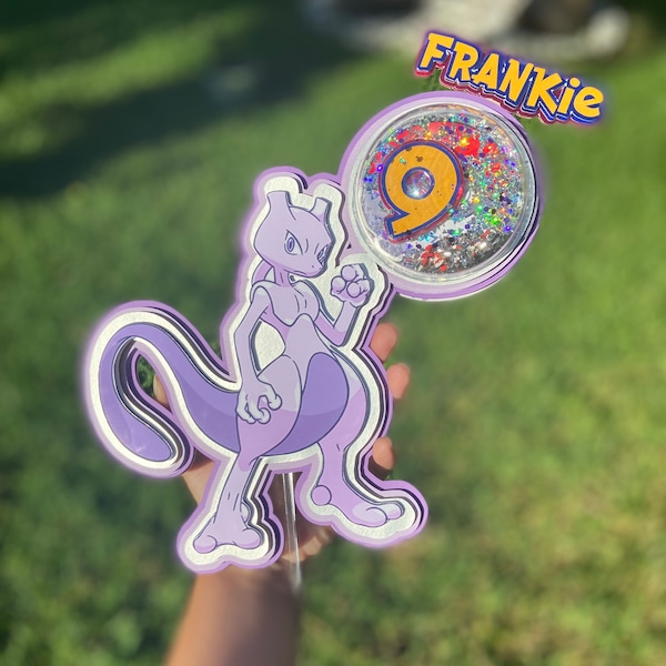 Mewtwo Cake Topper - Etsy