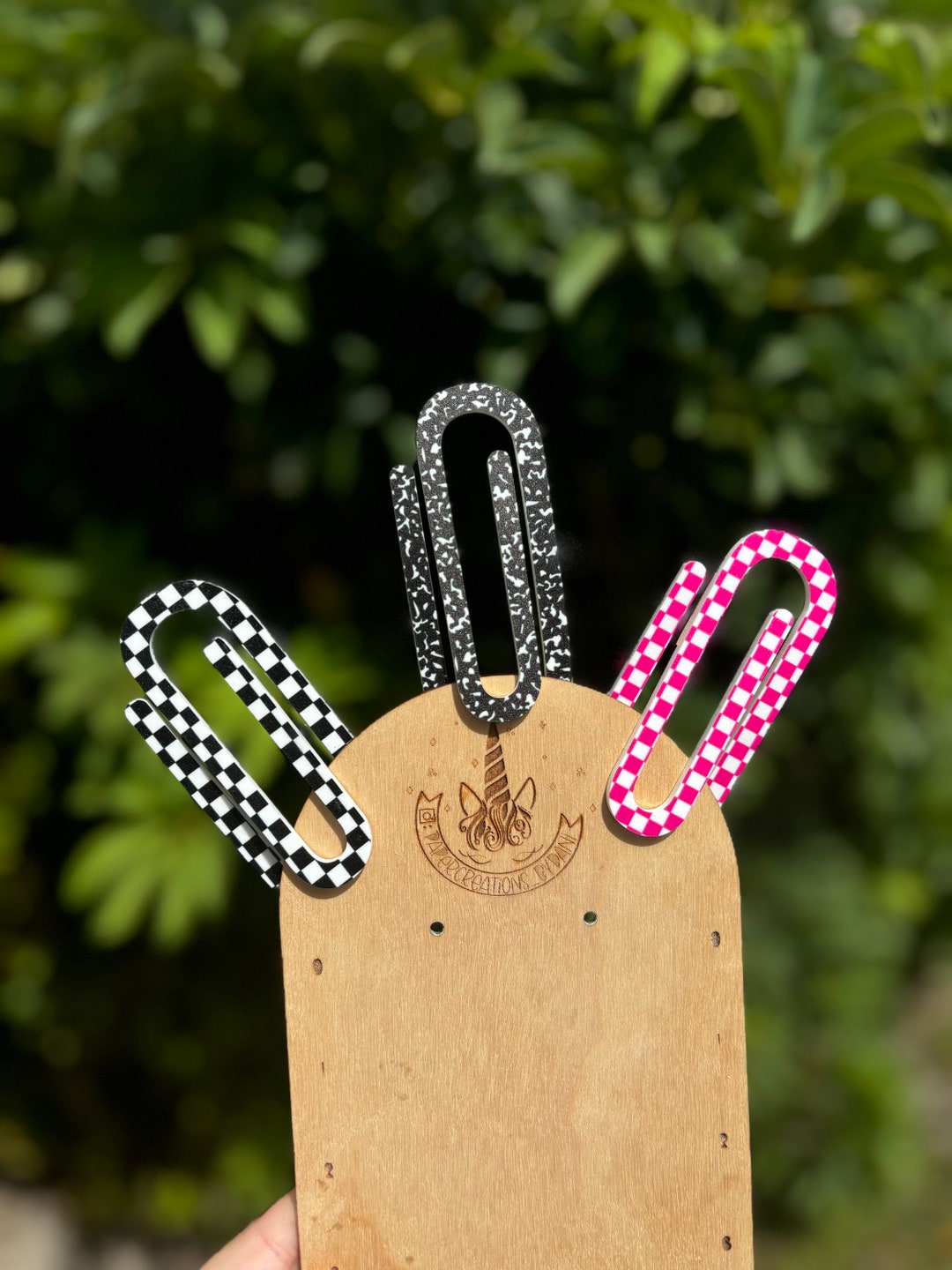 Checkered Bookmark, Paperclip Bookmark, Checkered Paperclip Bookmark ...