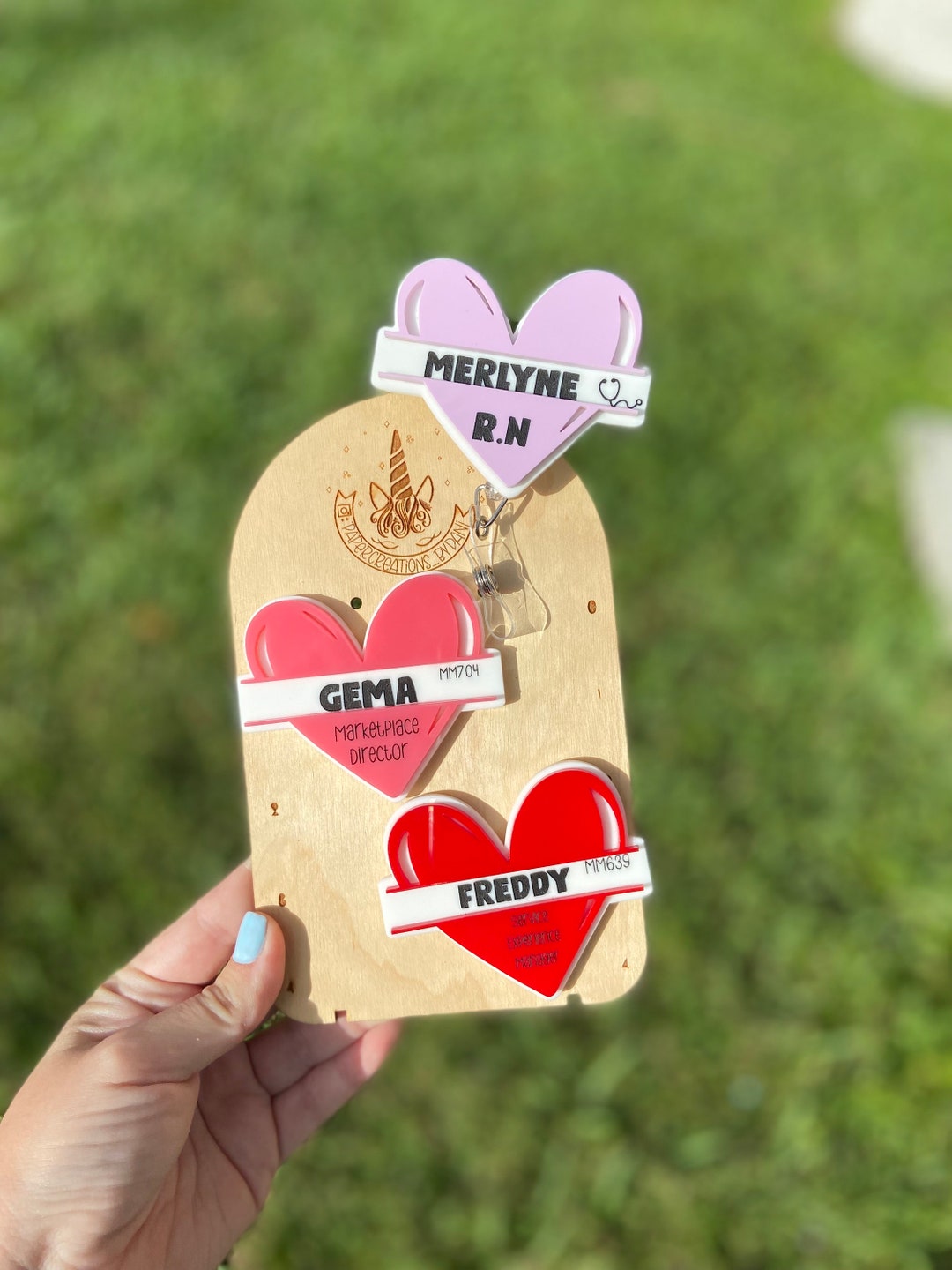 Valentines Name Badge, Heart Badge, Valentines Nurse Badge ...