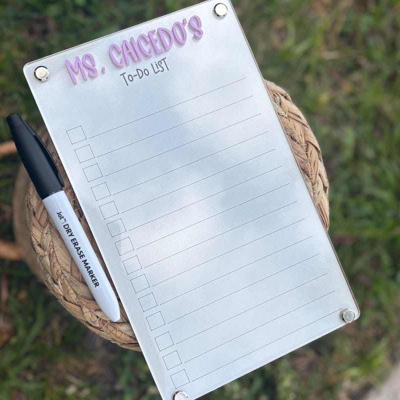 Erasable to Do List - Etsy