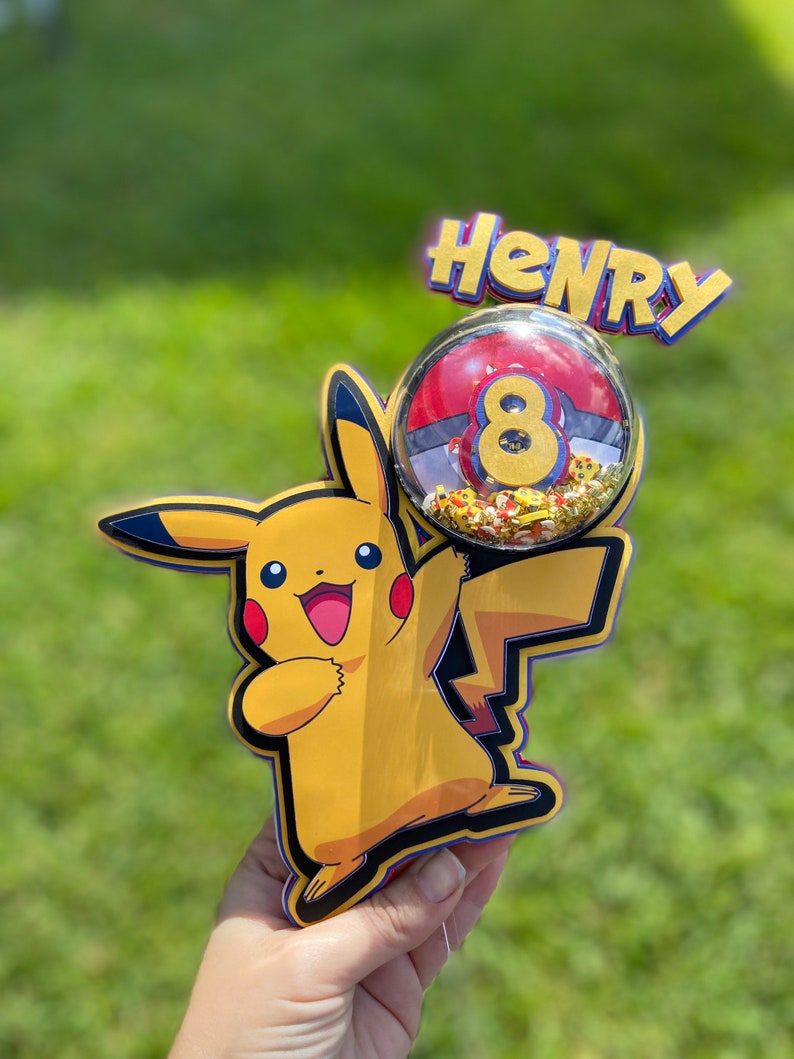 Pikachu Cake Topper Pokémon Cake Topper Pikachu Cake - Etsy