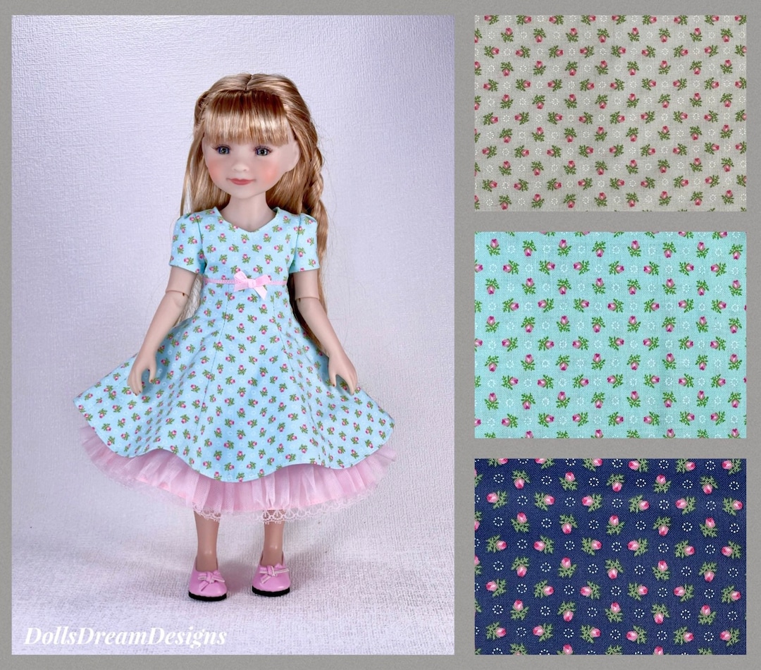 Ruby Red Doll Clothes, Roses Dress for Ruby Red Dolls 14” or Siblies 12 ...
