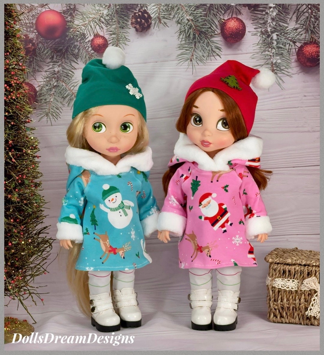 Disney Animator Doll Clothes, Christmas Outfit for Disney Animators ...
