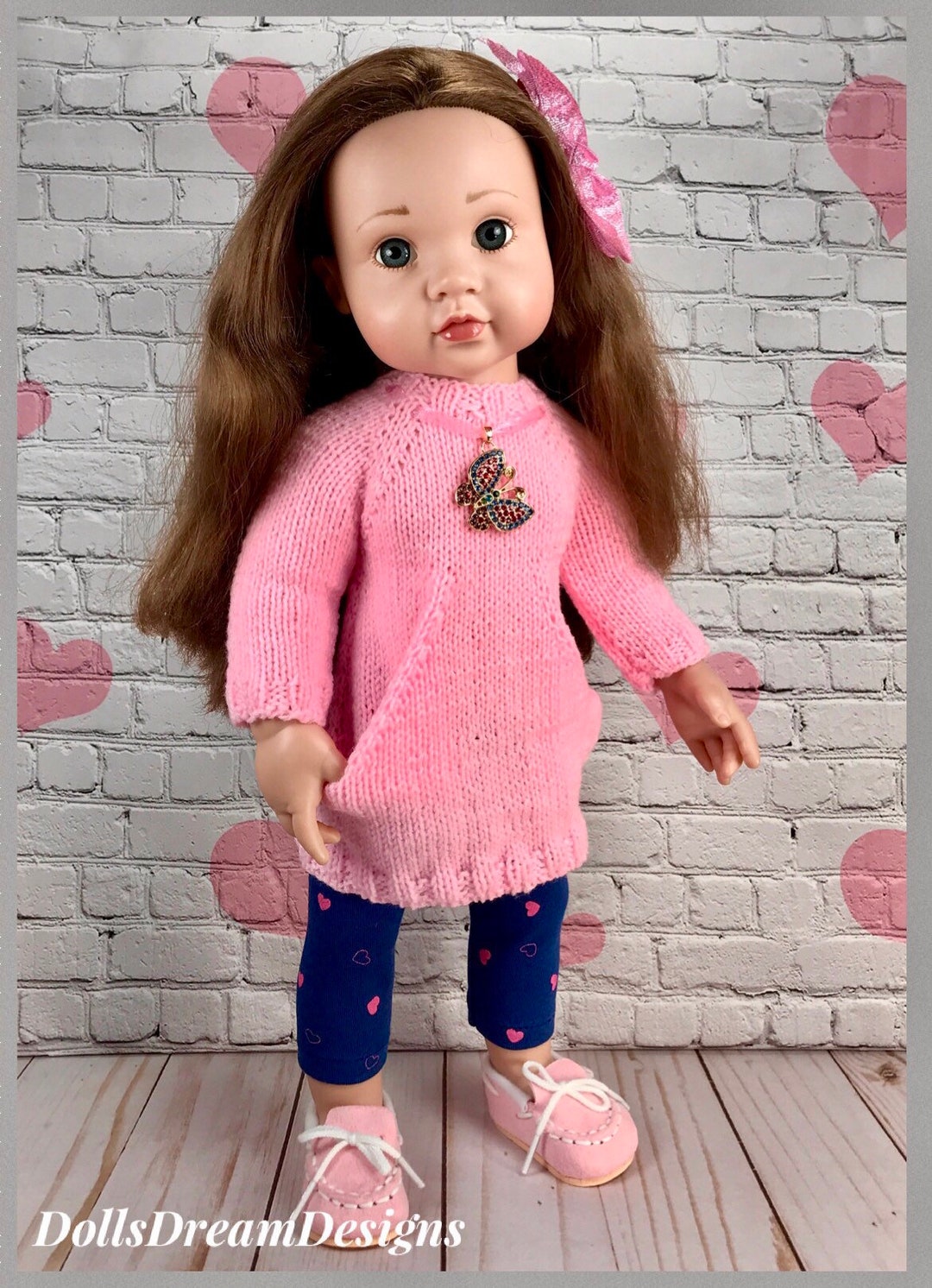 Gotz Hildegard Gunzel 16.5" Doll Clothes, Valentine’s Outfit for Gotz ...