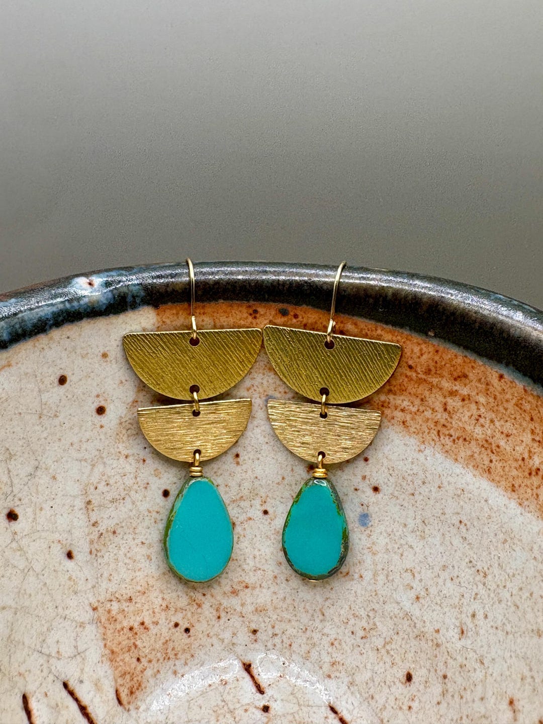 Turquoise Double Half Moons - Etsy