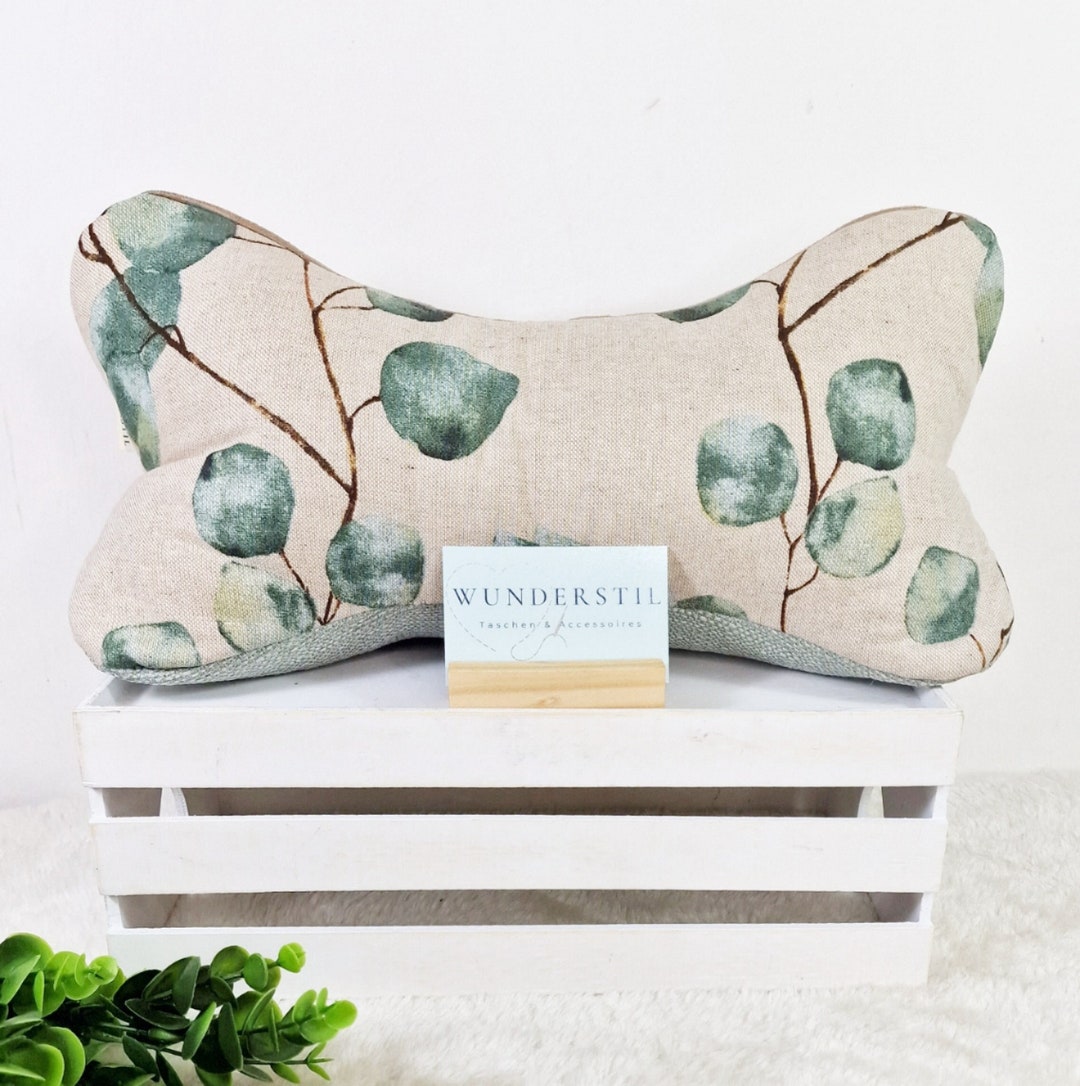 Reading Bones Eucalyptus Leaves 3 Different Fabrics Beige Decorative ...