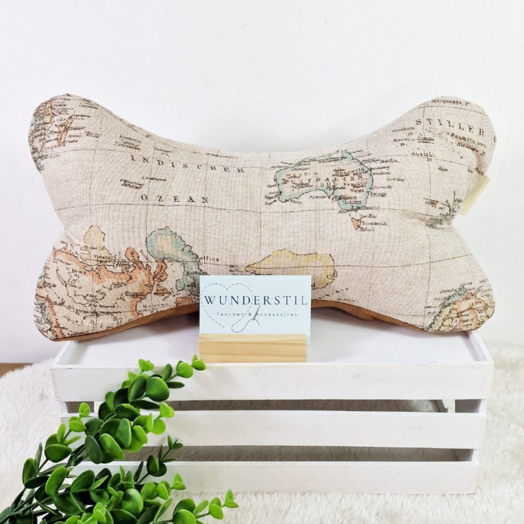 Reading Bones World Map Sepia Imitation Suede Natural Brown - Etsy