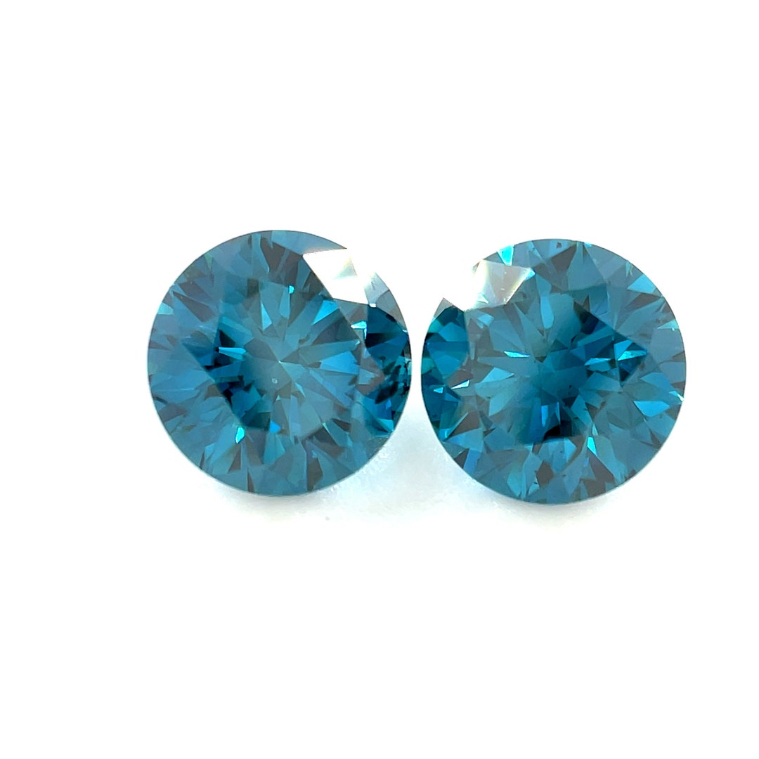 Blue Diamond Royal Color Round Shape - Etsy