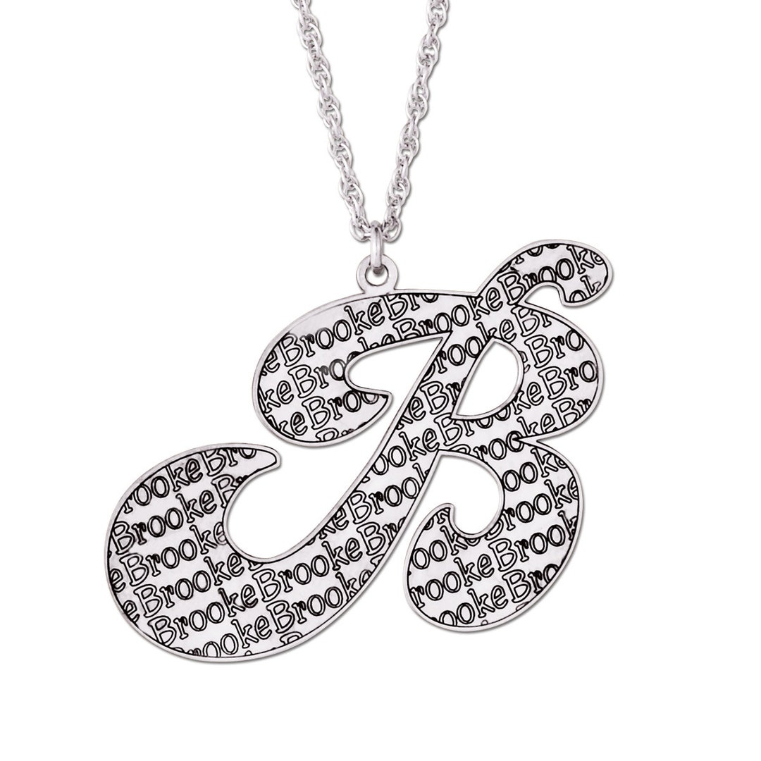 Uniquely Yours: Initial With Name Pendant in 10k Gold With - Etsy