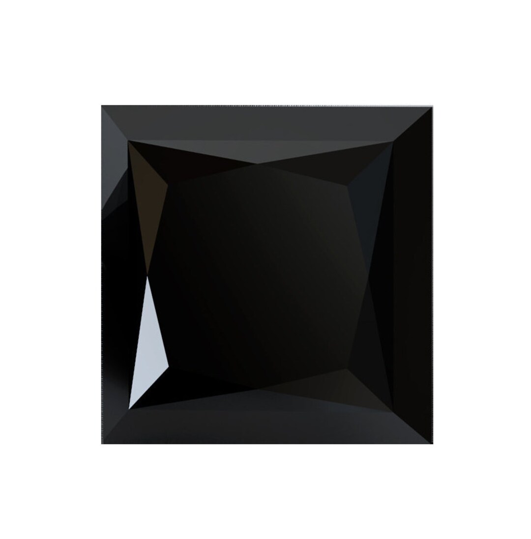 Princess Cut Black Diamond, Princess Cut AAA Quality Single Stone - Etsy