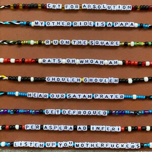 Custom Ghost Band Inspired Friendship Bracelets - Skeleta Tour ...