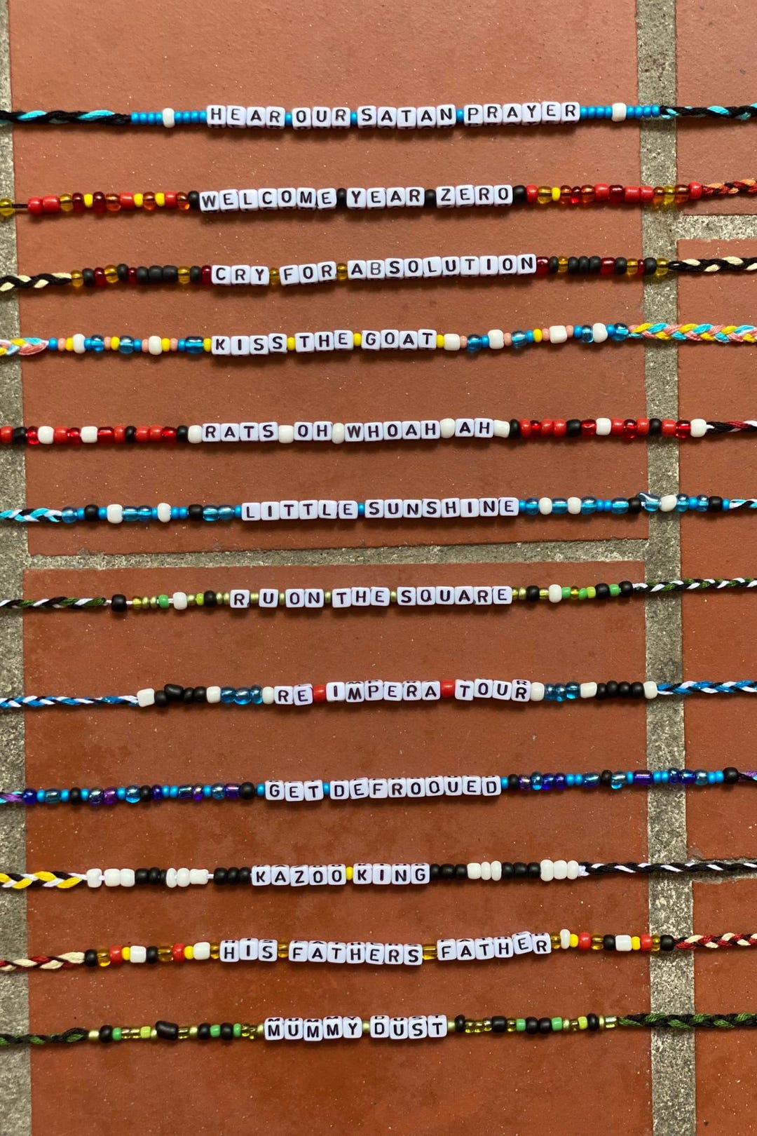 Custom Ghost Band Inspired Friendship Bracelets - Skeleta Tour ...