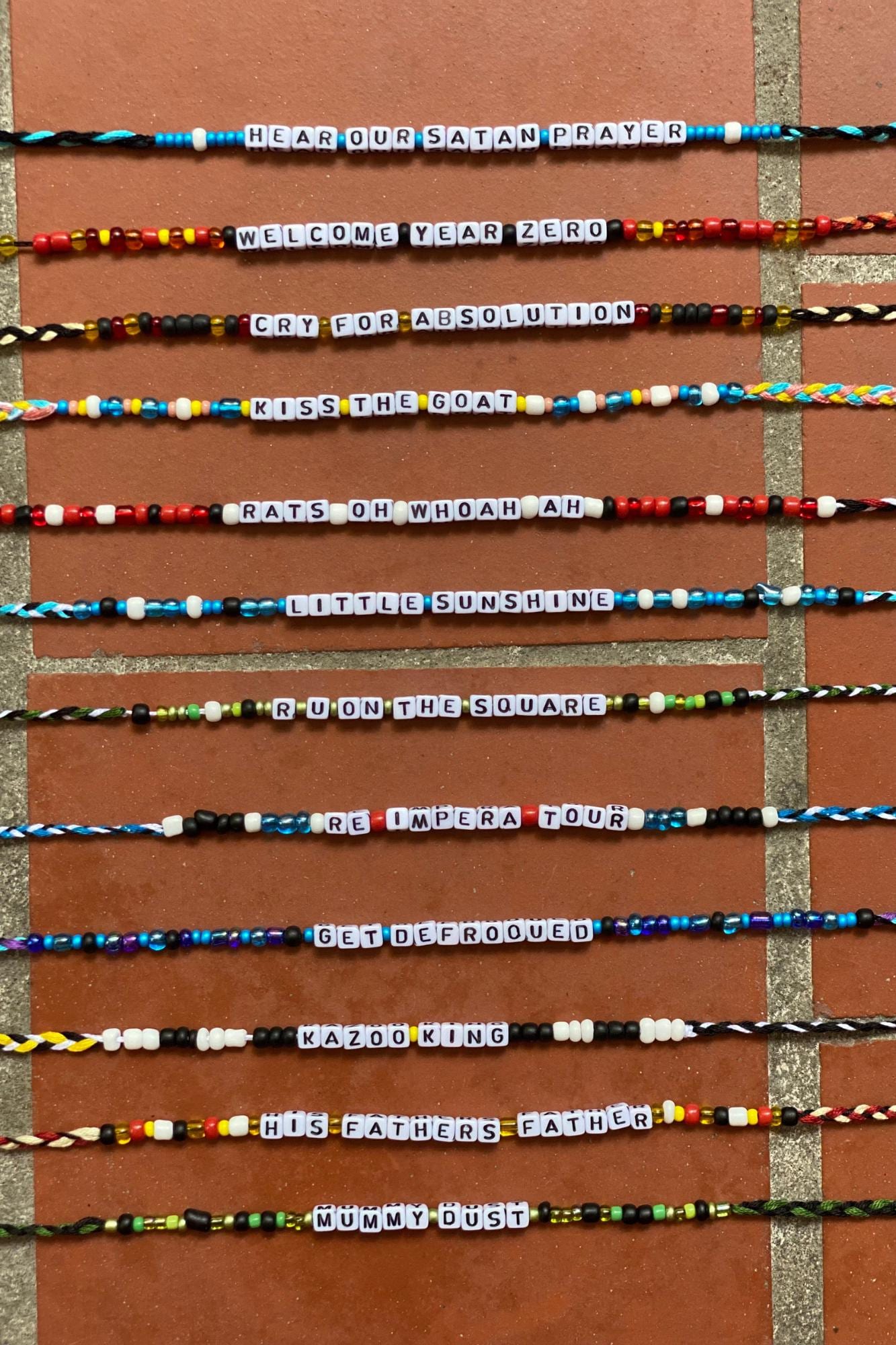 Custom Ghost Band Inspired Friendship Bracelets - Skeleta Tour ...