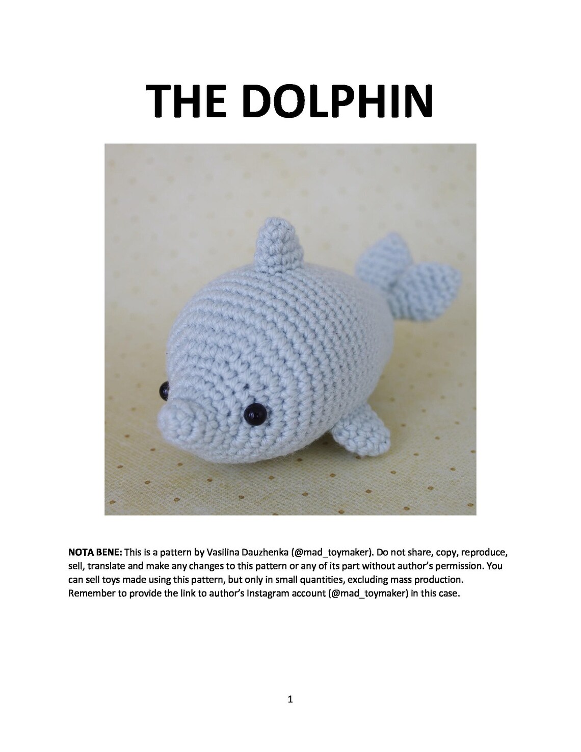 Dolphin Toy Pattern Crochet Toy Pattern Amigurumi Dolphin - Etsy