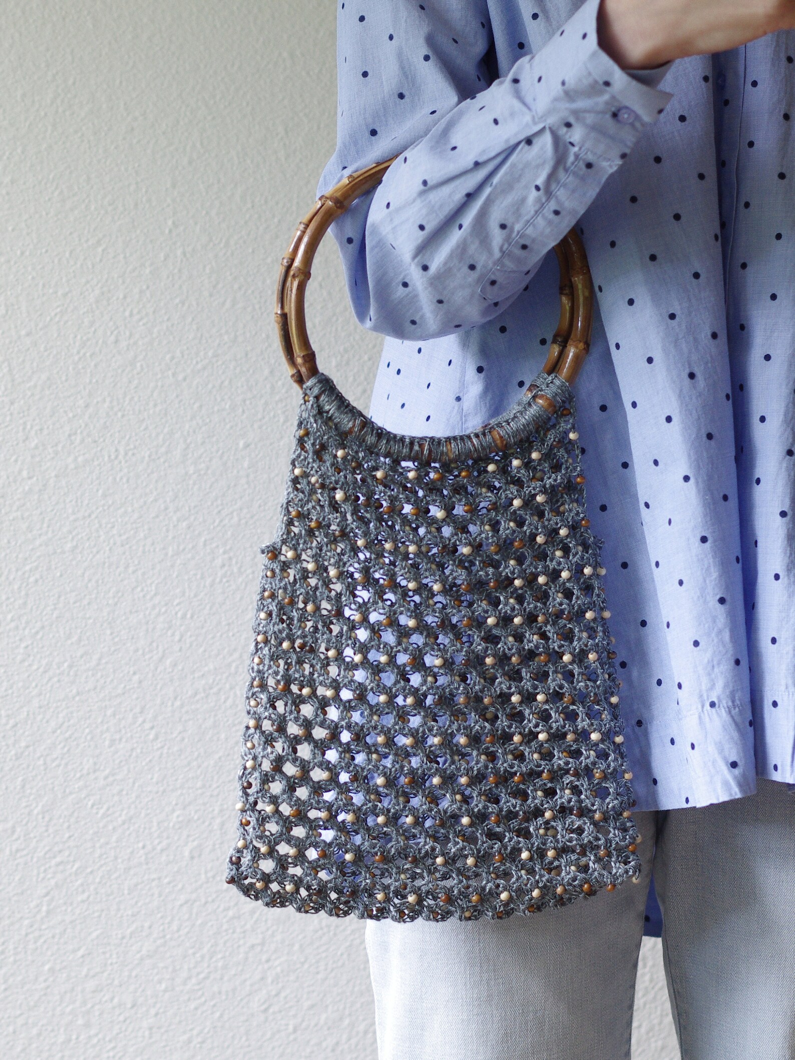 The Beaded Net Bag Crochet Pattern PDF - Etsy