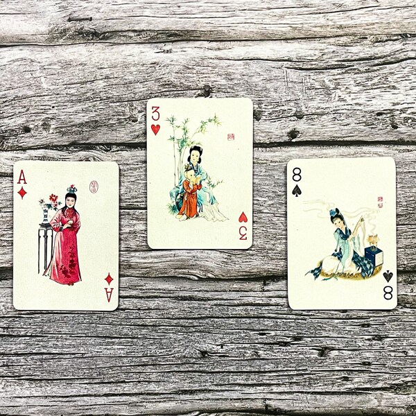 Asian Playing Card - Etsy