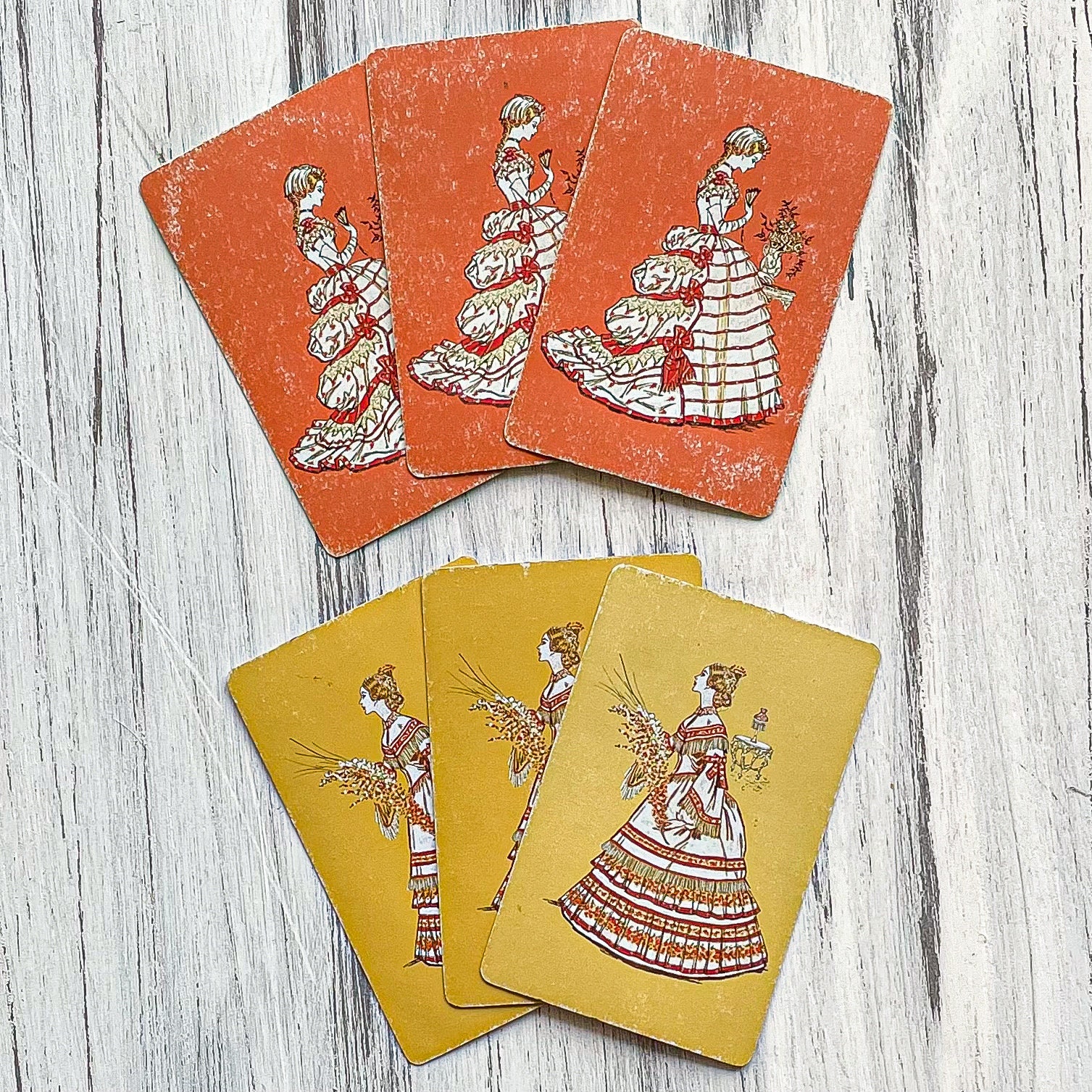 Vintage Lady Playing Cards - Etsy