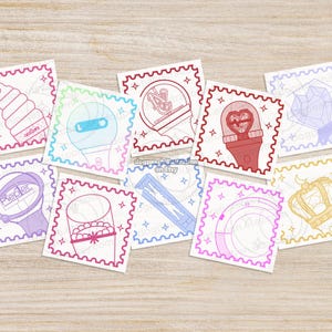 K-pop Girl Group Light Stick Color Palette Stamp Mini Print Twice IZONE ...