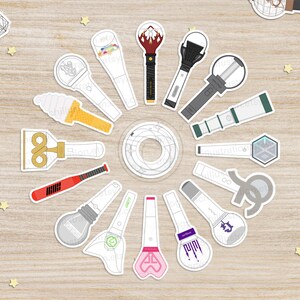 K-pop Group Lightstick Sticker A-L | 2.75"* | Aespa | Girls' Generation ...