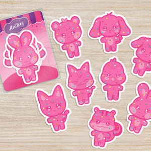 ATEEZ Aniteez Character Sticker Pack Frosted Cookie Version | Aniteez ...