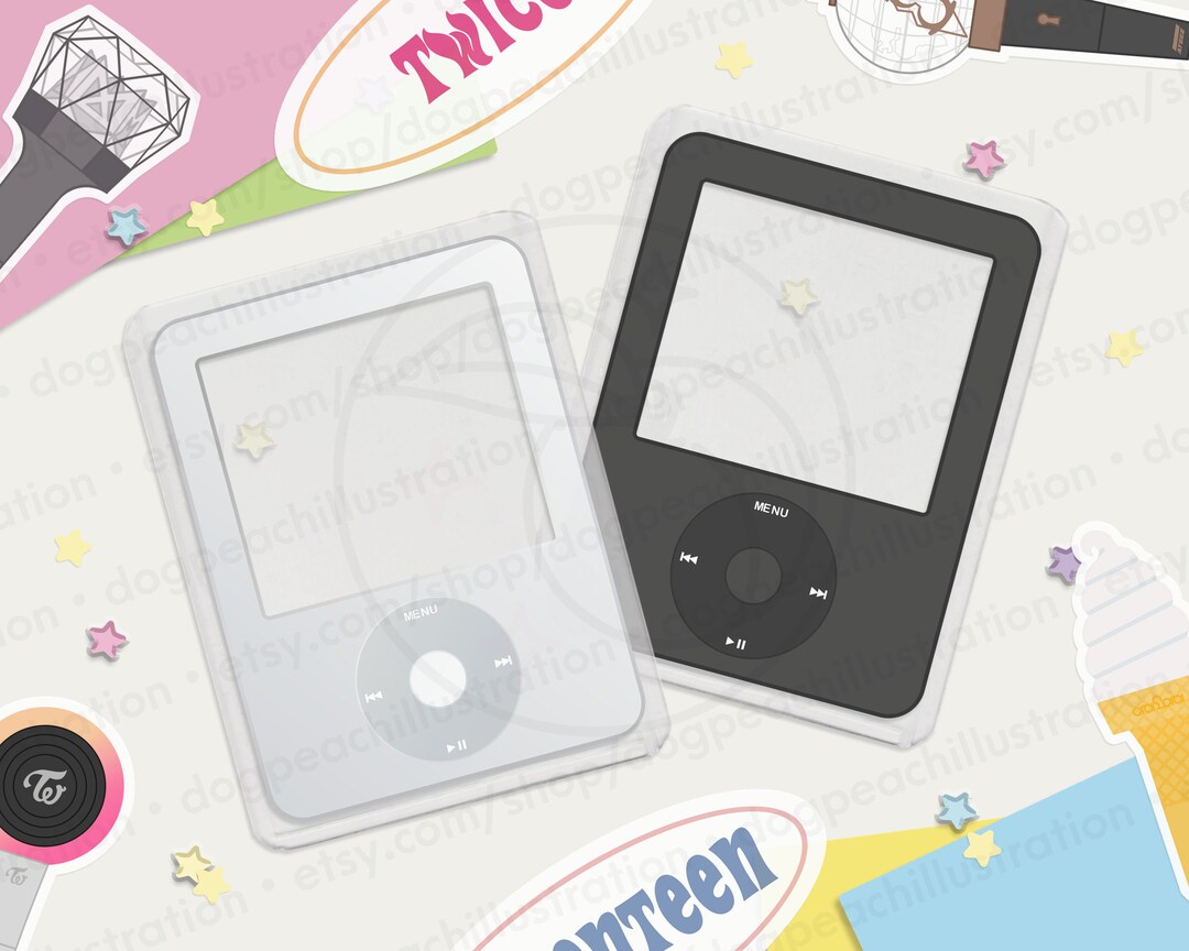 MP3 | Music Player Sticker Frame for Top Loader | Photocard Sticker ...