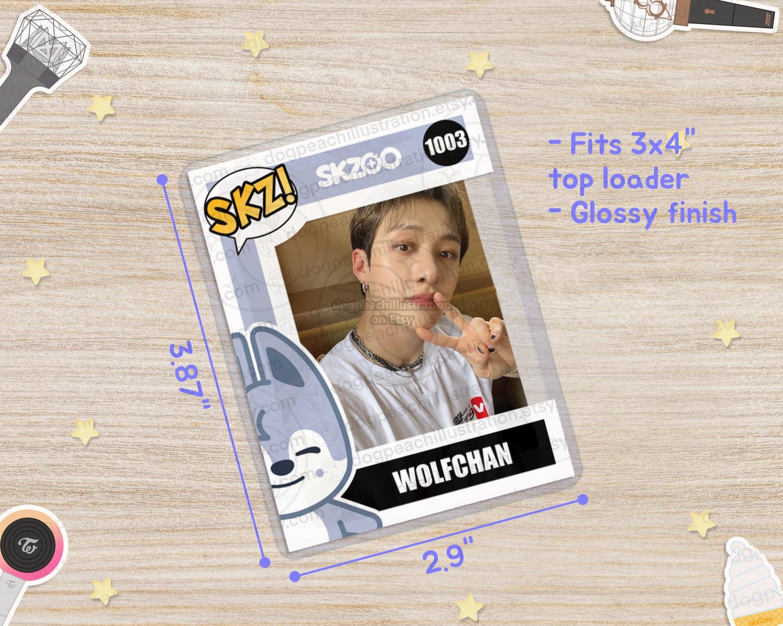 Stray Kids SKZOO Figurine Box Top Loader Sticker Frame | Frosted Cookie ...