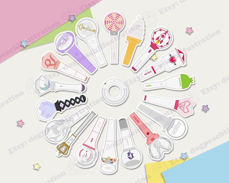 K-pop Girl Group Lightstick Sticker 2.75 Twice - Etsy
