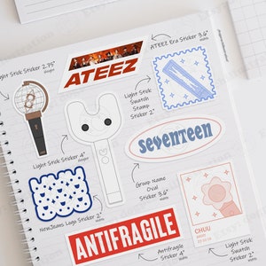 ATEEZ Member Name Banner Slogan Sticker | Ateez Aniteez Stickers | 2 ...