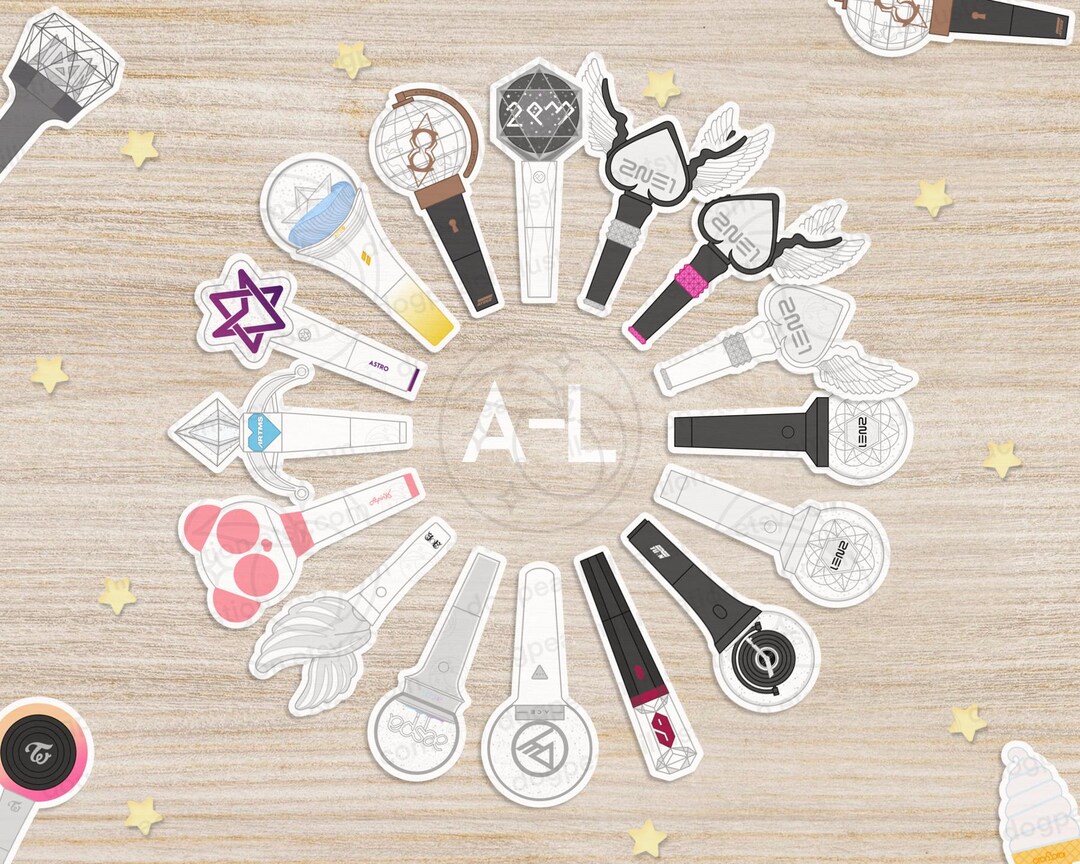 K-pop Group Lightstick Sticker A-L | 2.75"* | 50+ Groups! | Kpop Merch ...