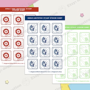 K-pop Boy Group Lightstick Stamps Sticker Sheet | K-POP Sticker Sheet ...