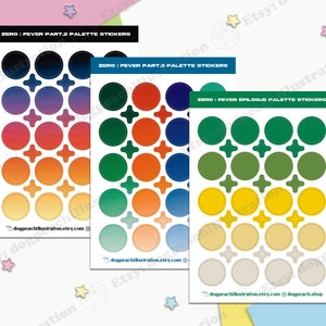 ATEEZ Album Color Palette Sticker Sheet | Top Loader Deco Stickers ...