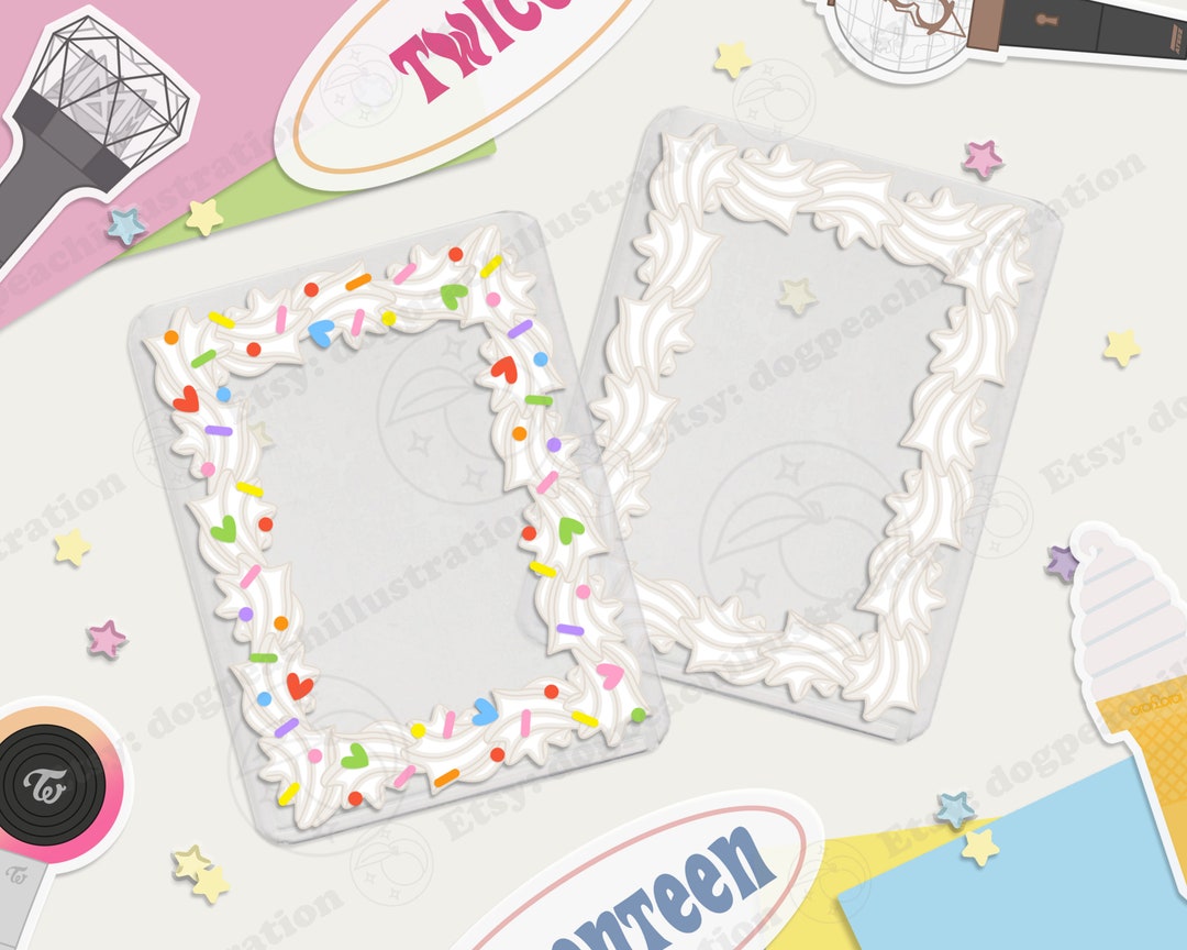 Frosting Sprinkle Boarder Frame for Top Loader | Photocard Sticker ...