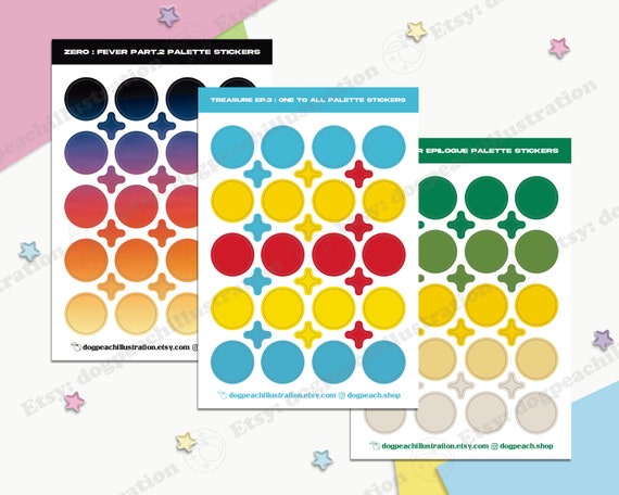 ATEEZ Album Color Palette Sticker Sheet Top Loader Deco | Etsy